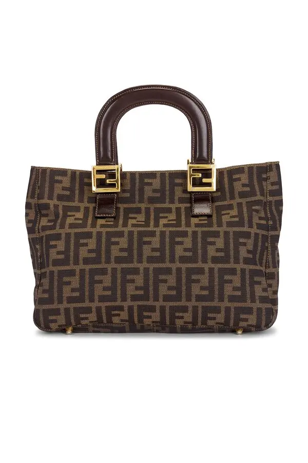 Fendi Zucca Handbag - Brown