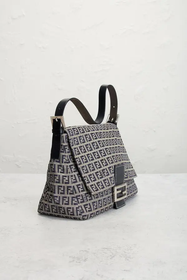 Fendi Zucchino Mama Baguette Shoulder Bag