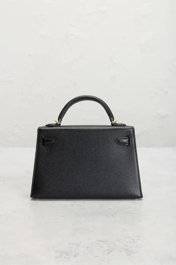 Hermès Epsom Kelly 20 Handbag In Black