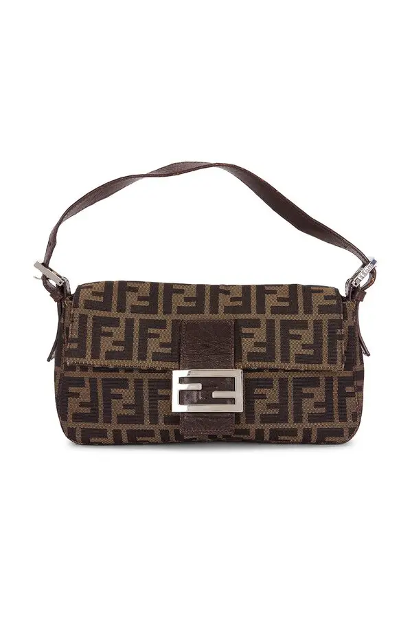 Fendi Zucca Mama Baguette Shoulder Bag - Brown