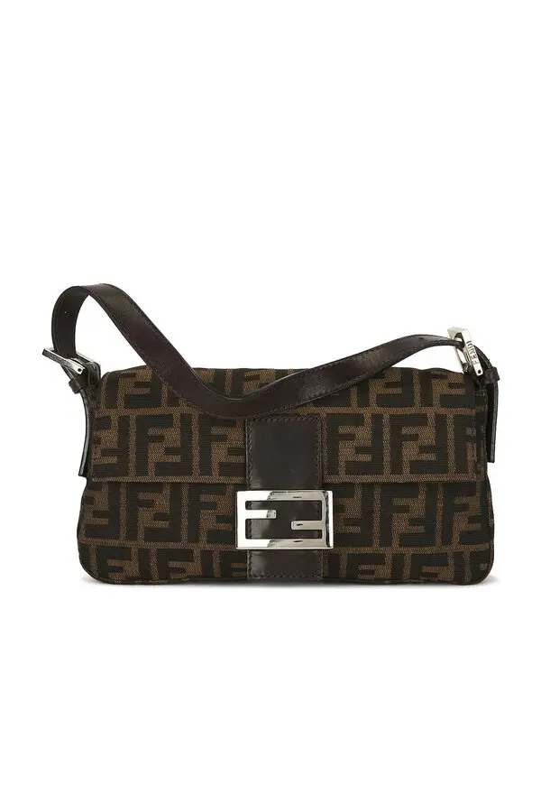 Fendi Zucca Baguette Shoulder Bag - Brown