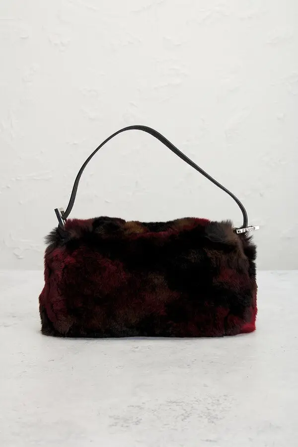 Fendi Fur Baguette Shoulder Bag