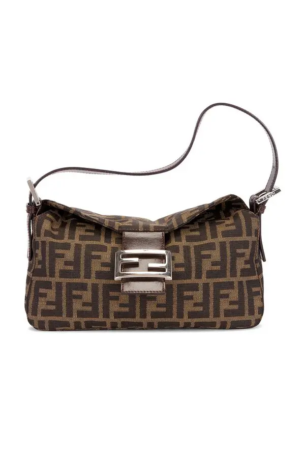 Fendi Zucca Baguette Shoulder Bag - Brown