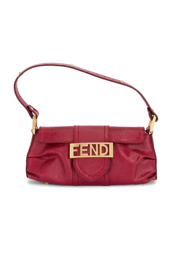 Fendi Baguette Shoulder Bag - Red