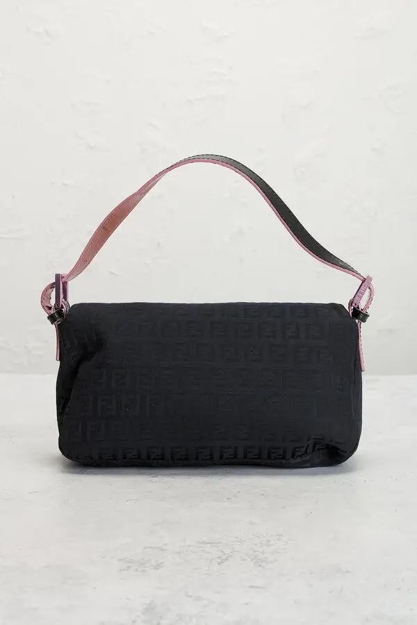 Fendi Zucchino Baguette Shoulder Bag