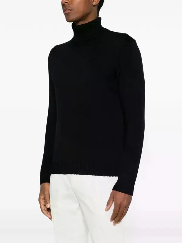 HERITAGE Ribbed-knit Roll-neck Sweater