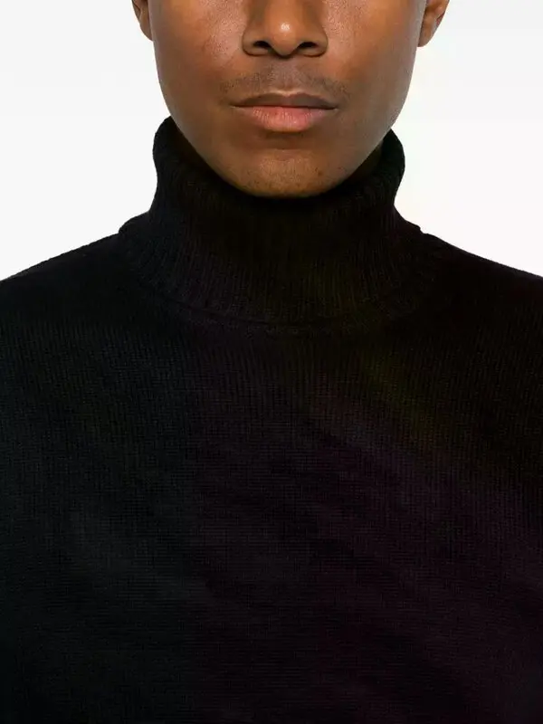 HERITAGE Ribbed-knit Roll-neck Sweater