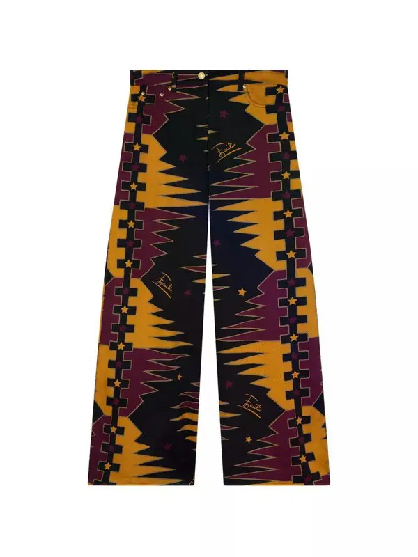 Emilio Pucci Valdimontone-print Pants - Black
