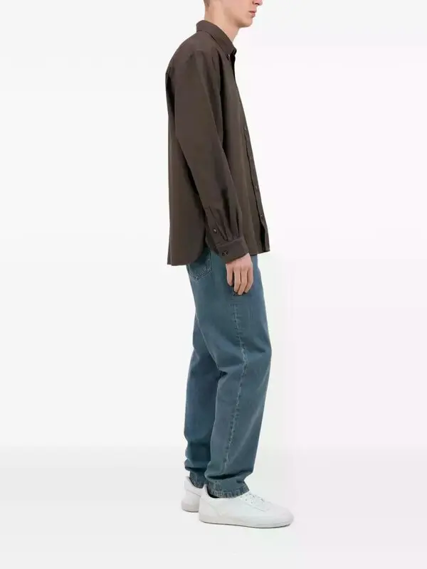 A.p.c. Mateo Logo Shirt - Brown
