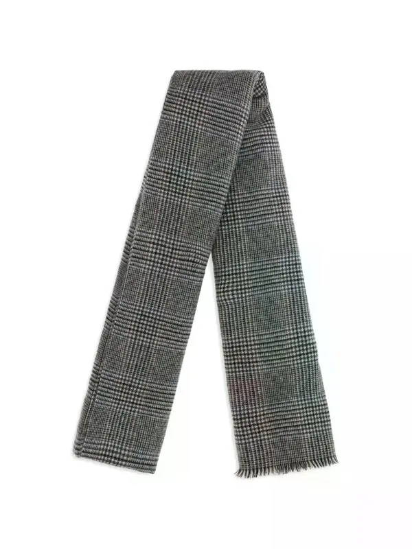 Brunello Cucinelli Check Frayed-edge Scarf - Grey