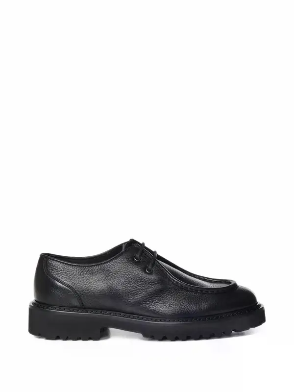 DOUCAL'S Grain-leather Lace-up Shoes - Black