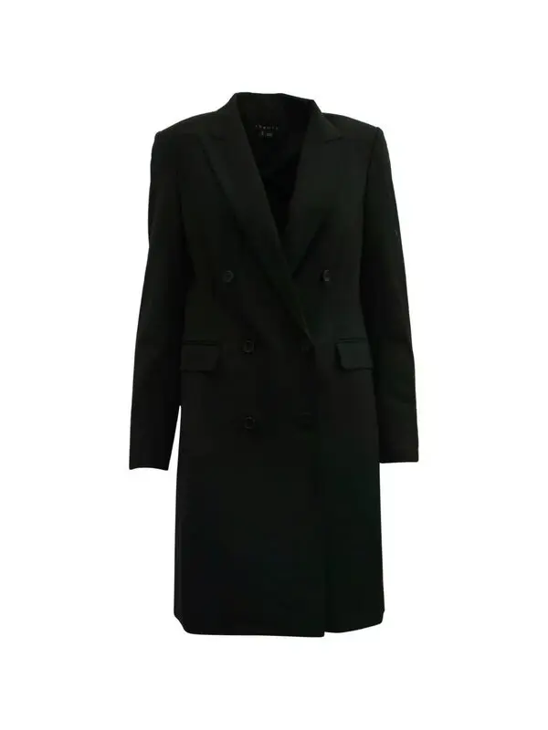 Theory Double-breasted Trench Coat - Black