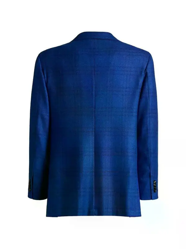 Kiton Checked Cashmere Blazer