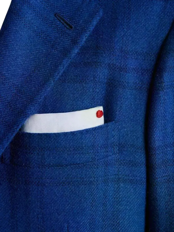 Kiton Checked Cashmere Blazer