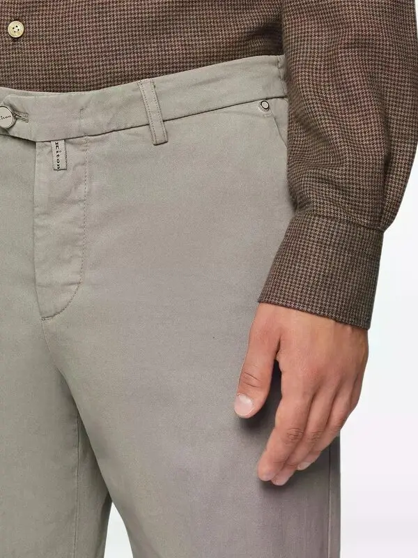 Kiton Straight-leg Cotton-blend Trousers