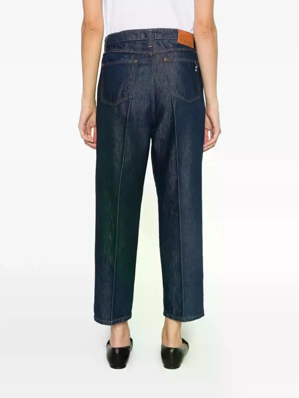PLEASE Pressed-crease Cropped Jeans