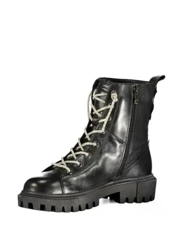CAFÈNOIR Lace-up Leather Ankle Boots