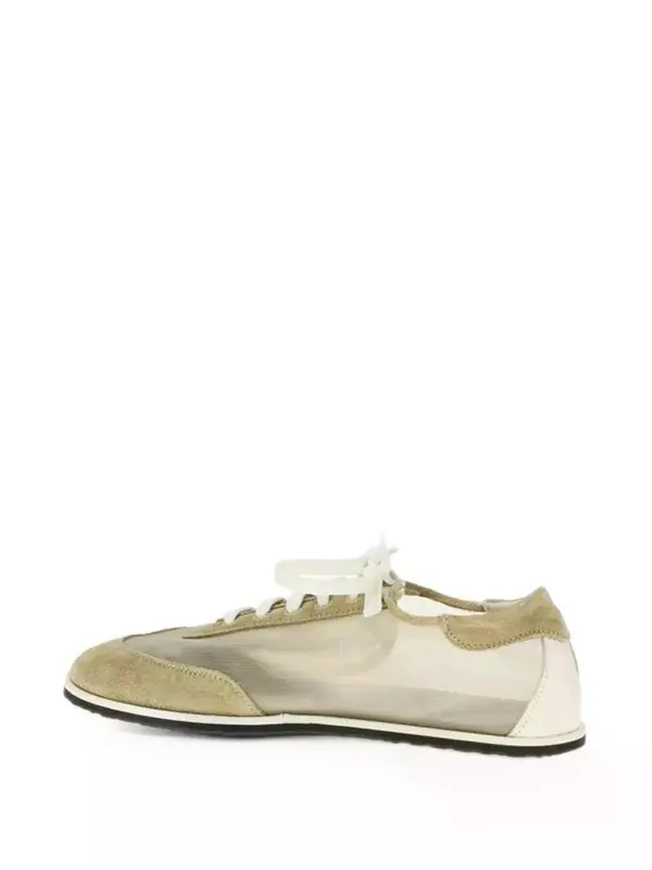 Dear Frances Mesh-panelled Suede Sneakers