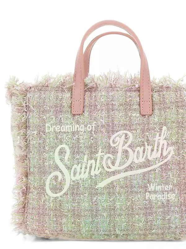 MC2 SAINT BARTH Mini Vanity Fringe-trimmed Tote Bag