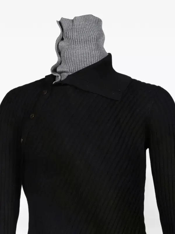 EGONLAB Asymmetrical Ribbed Sweater