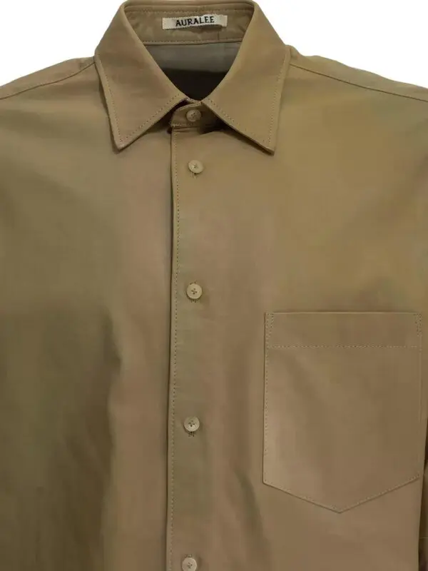 Auralee Long-sleeve Leather Shirt