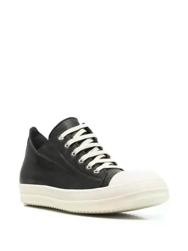 Rick Owens Leather Sneakers - Black