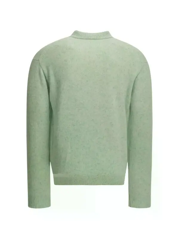 Auralee Mélange-effect Cashmere Polo Sweater