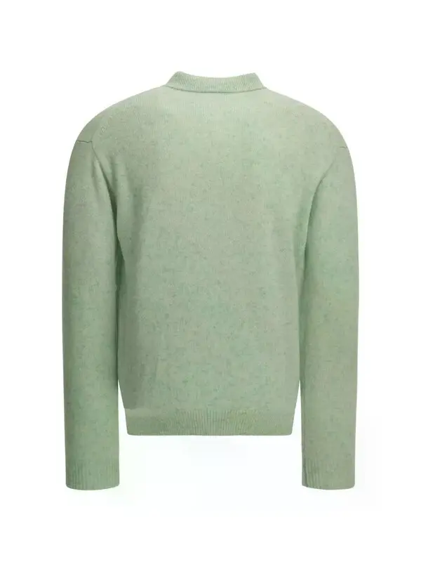 Auralee Mélange-effect Cashmere Polo Sweater