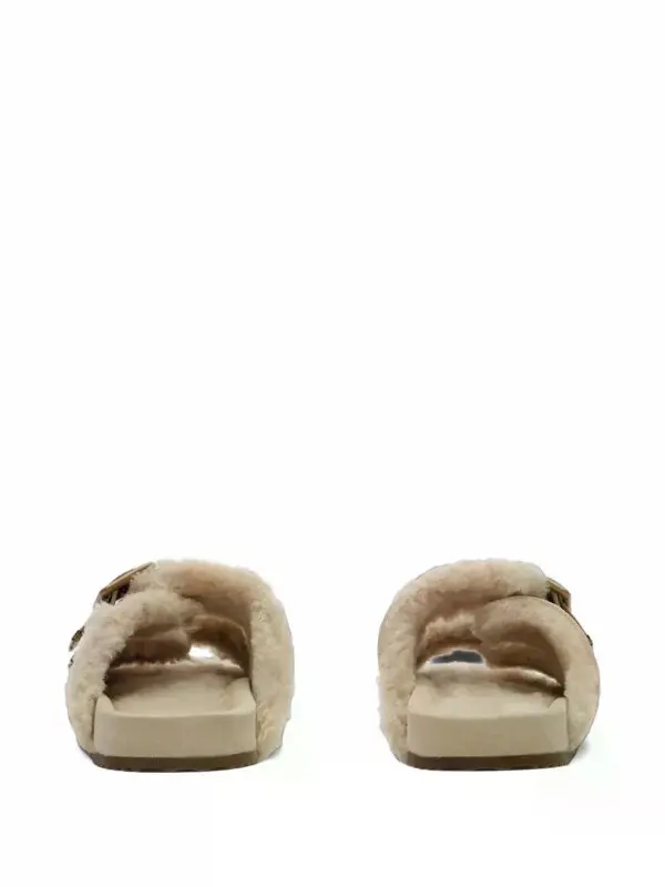 Burberry Check Shearling Urchin Sandals