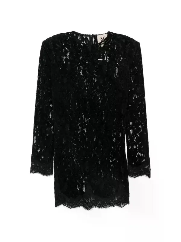 ANIYE BY Lace-overlay Belted Mini Dress - Black