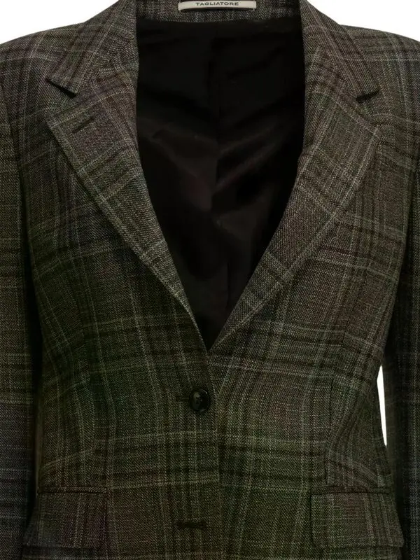 Tagliatore Paris Check-pattern Single-breasted Coat
