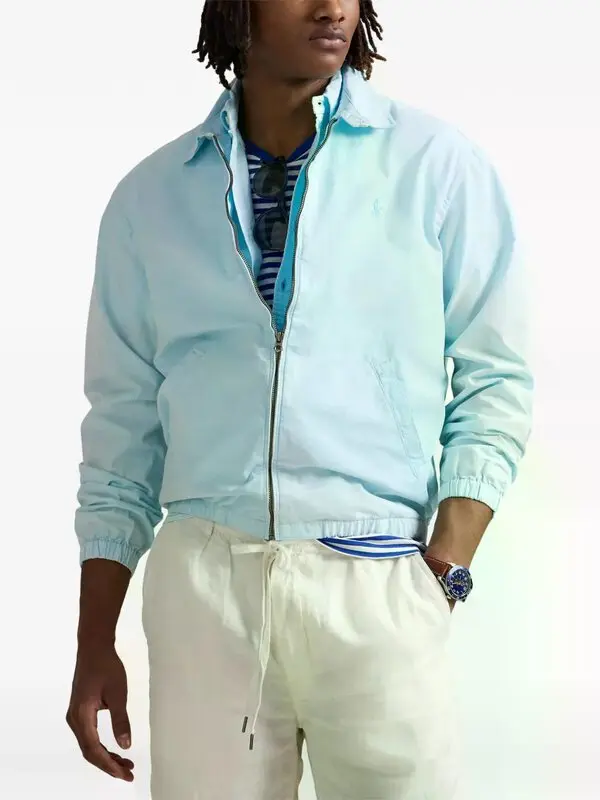 Polo Ralph Lauren Logo-embroidered Zip-up Jacket - Blue