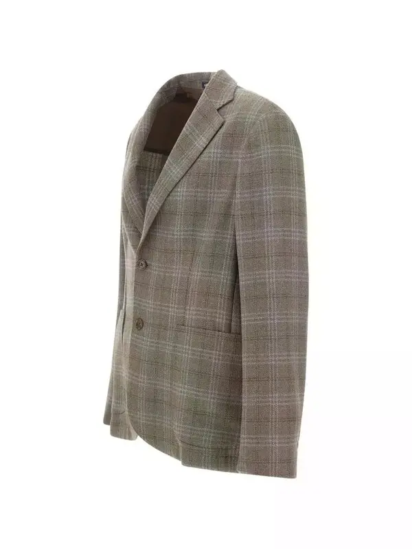 BARBA NAPOLI Easy J Mono Check-pattern Blazer