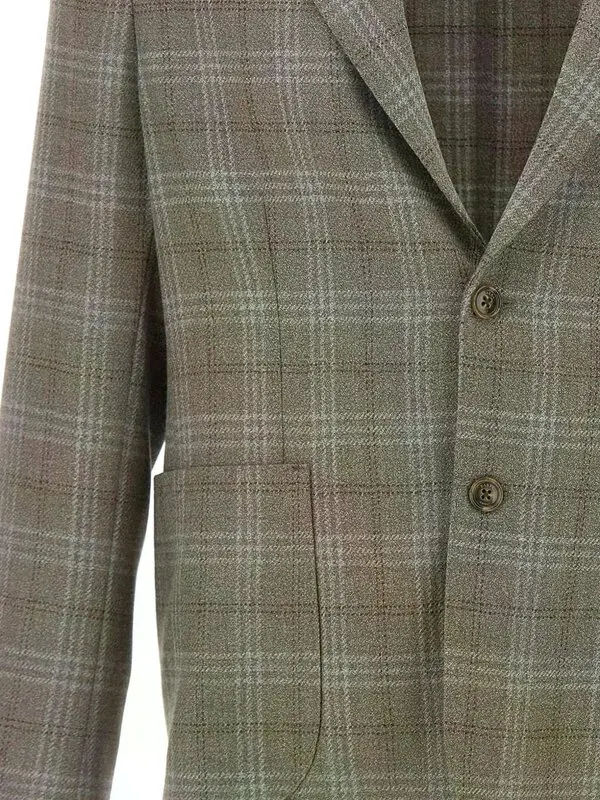 BARBA NAPOLI Easy J Mono Check-pattern Blazer