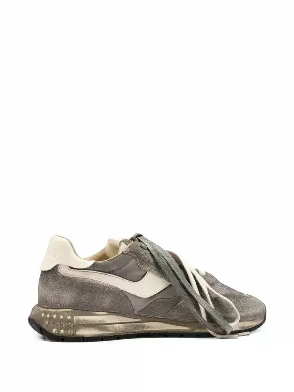 AUTRY Reelwind Super Vintage Sneakers In White And Black Suede And Nylon