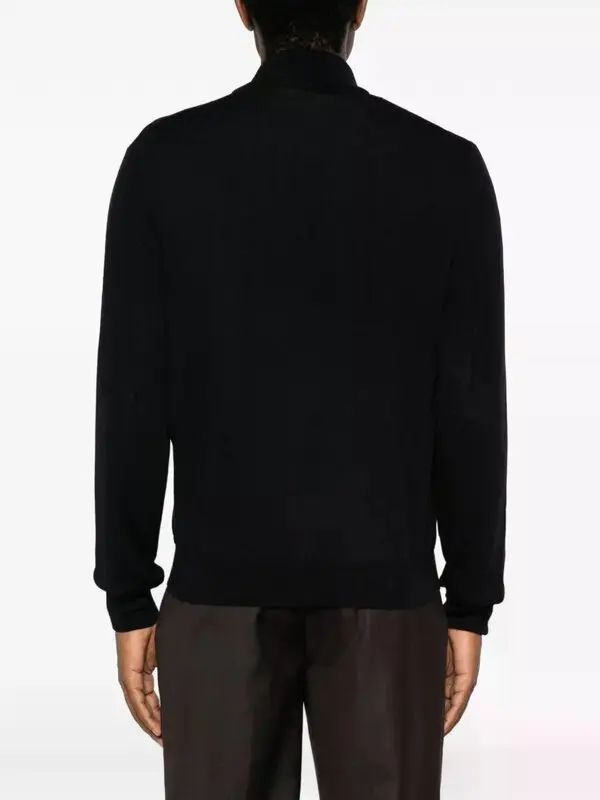HERITAGE Zip-up Ribbed-knit Cardigan