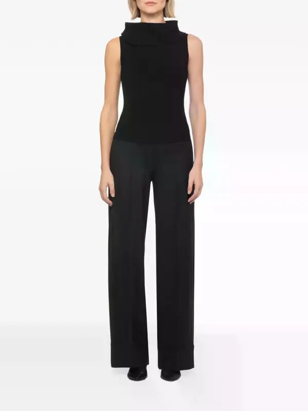 D.exterior Ribbed Roll-neck Top