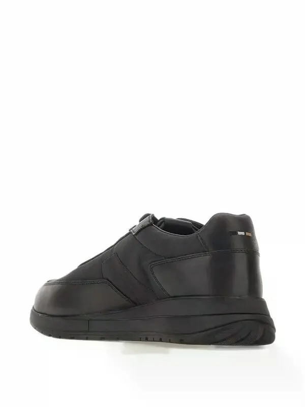 BOSS Monogram Sneakers With Leather Trim And Eva Rubber Sole