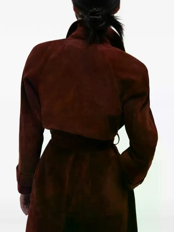 DUCIE Corrin Suede Trench Coat