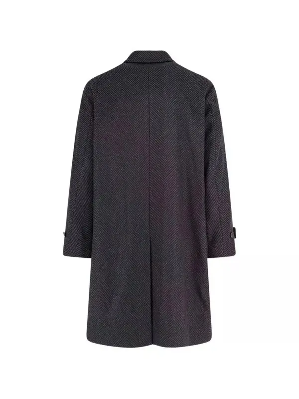 HEVO Loconiad Herringbone-pattern Single-breasted Coat