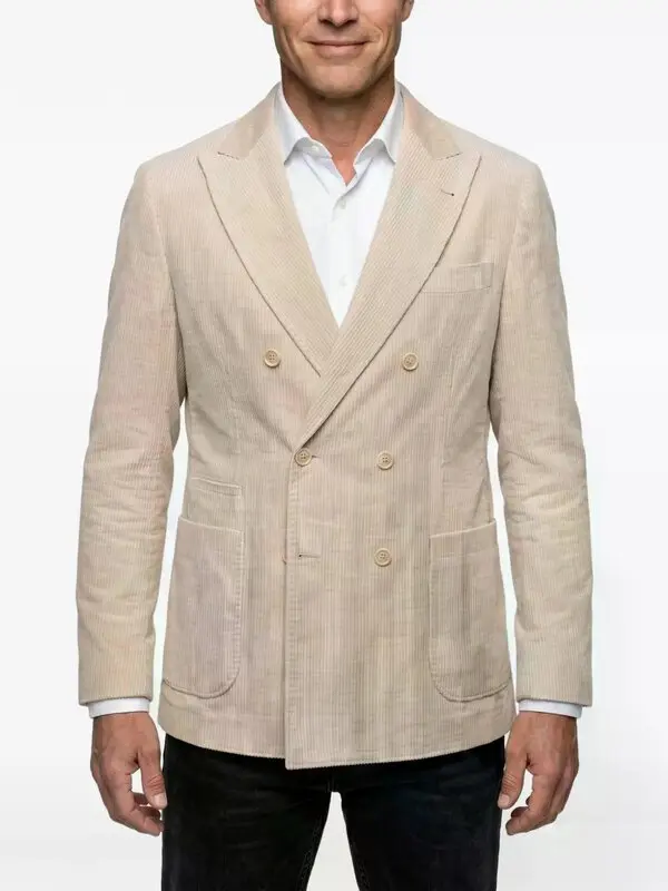 Brunello Cucinelli Double-breasted Corduroy Blazer