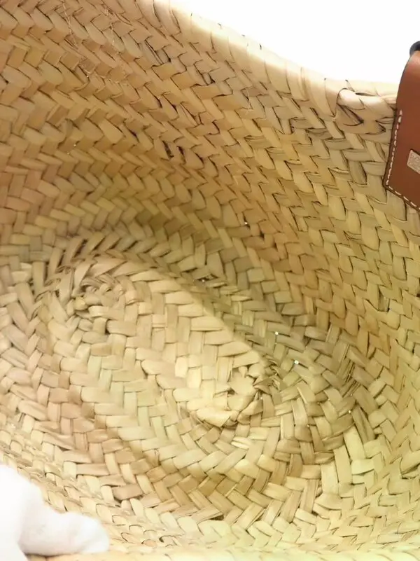 Loewe 2021 Small Raffia Anagram Basket Tote Bag