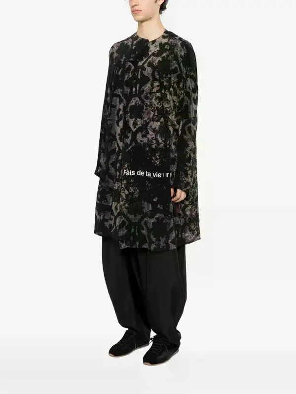 Yohji Yamamoto Baroque Collarless Coat