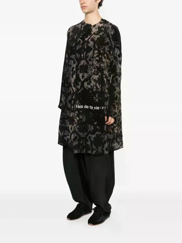 Yohji Yamamoto Baroque Collarless Coat