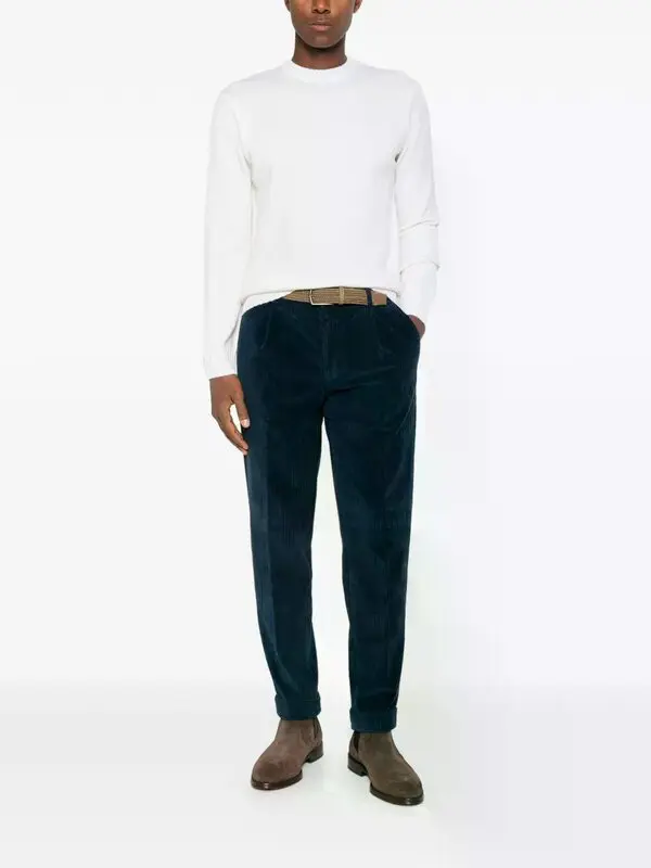 L.B.M. 1911 Corduroy-effect Pleated Trousers