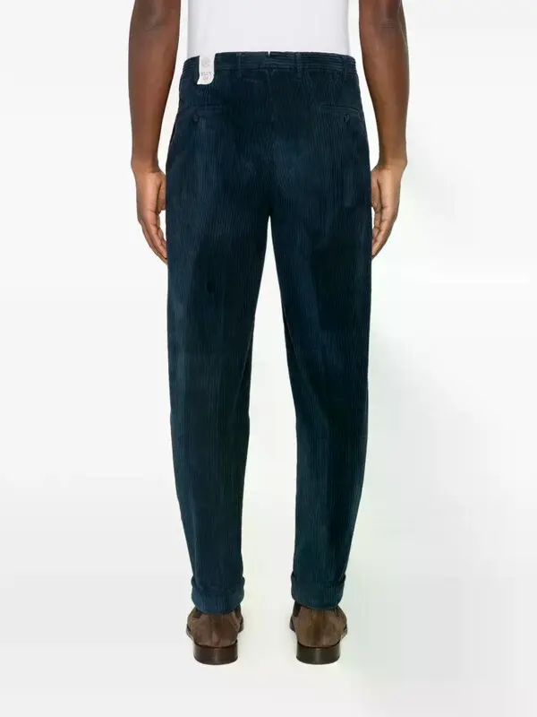 L.B.M. 1911 Corduroy-effect Pleated Trousers