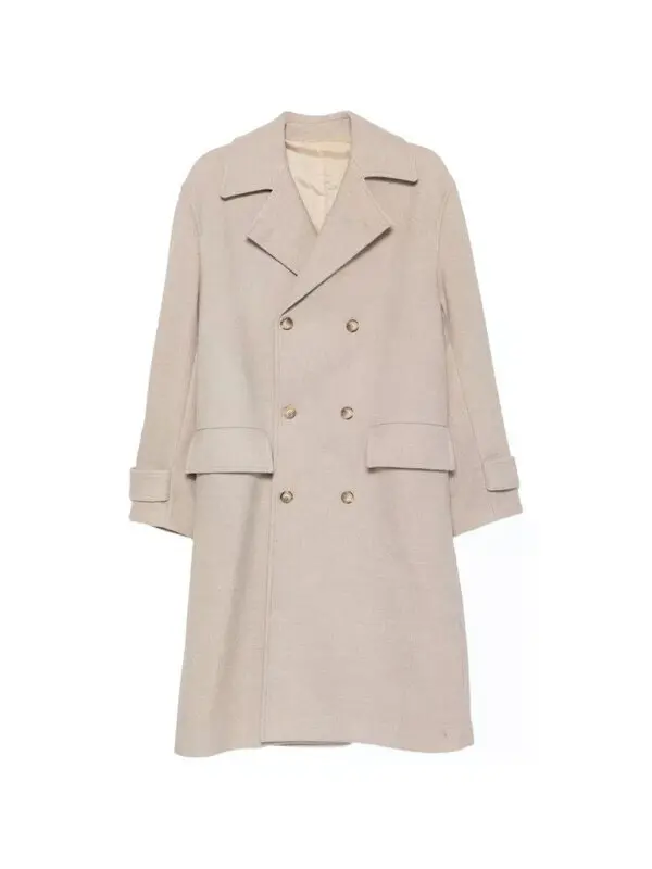 OFFICINA SARTORIALE Double-breasted Twill Coat