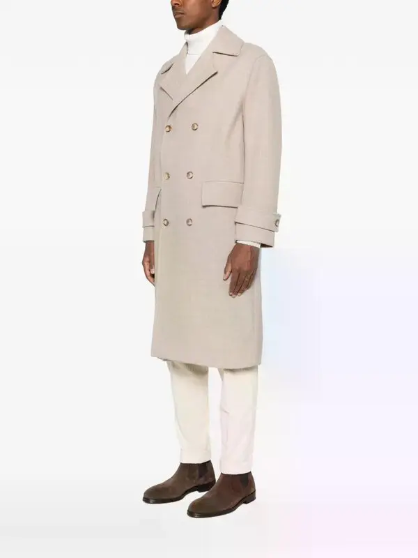 OFFICINA SARTORIALE Double-breasted Twill Coat