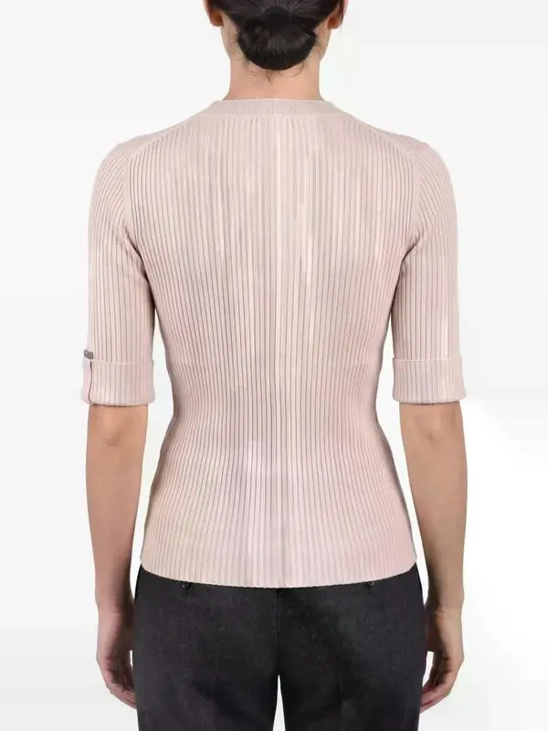 Brunello Cucinelli Bead-embellished Ribbed T-shirt