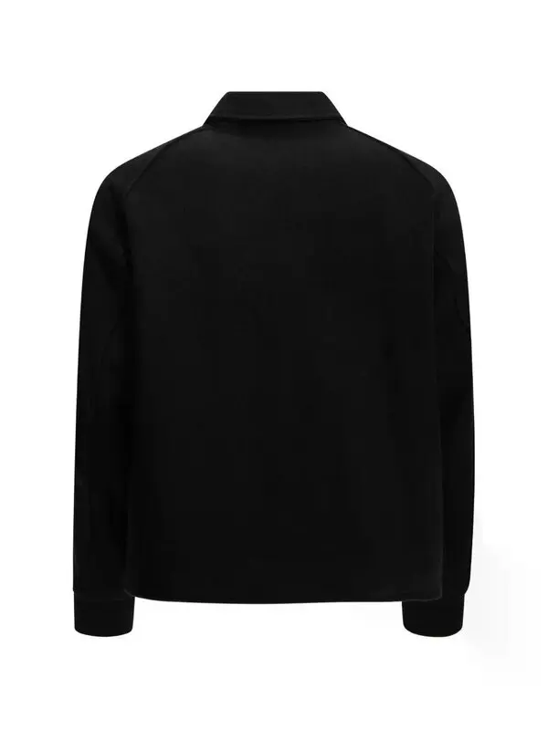 A.PRESSE Leather-trimmed Cashmere Jacket